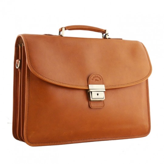 Cartable KATANA 3 soufflets en cuir 31013, Pratique